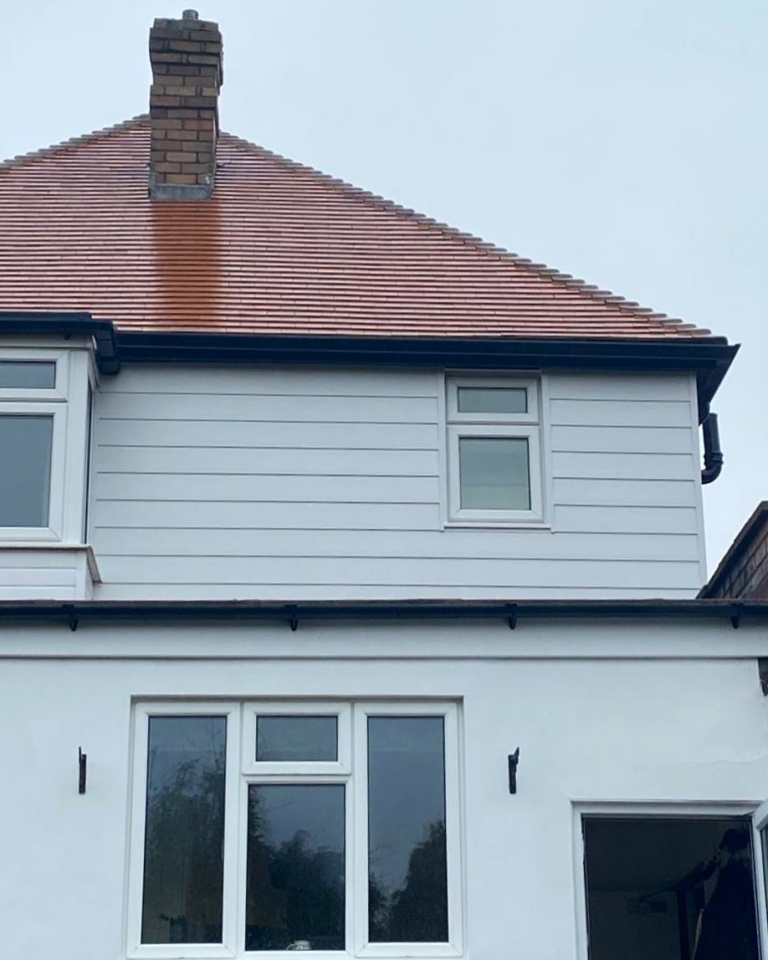 New white Fortex Cladding installed in - Lower Penn Wolverhampton ...